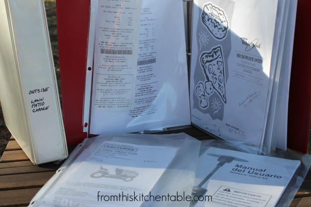 How to Organize Owner's Manuals - From This Kitchen Table